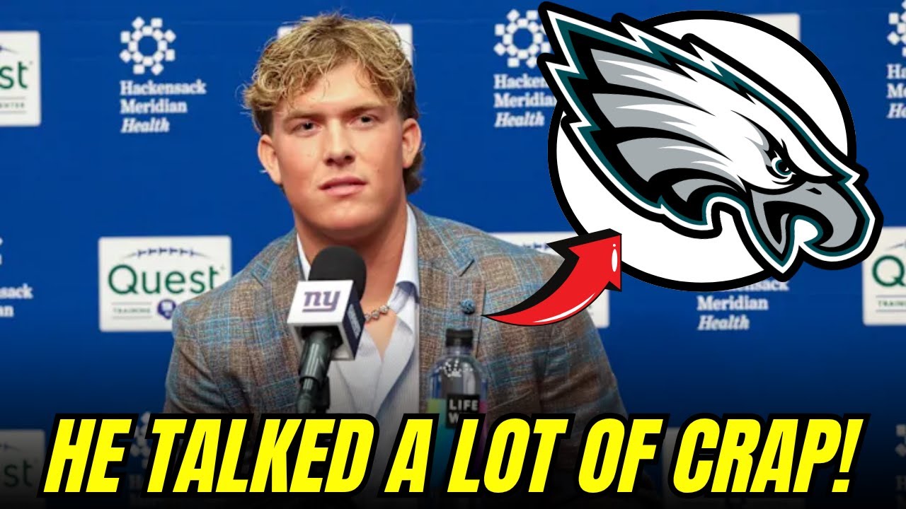 GIANTS player JAXSON DART SLAMS the EAGLES before rivalry showdown ...