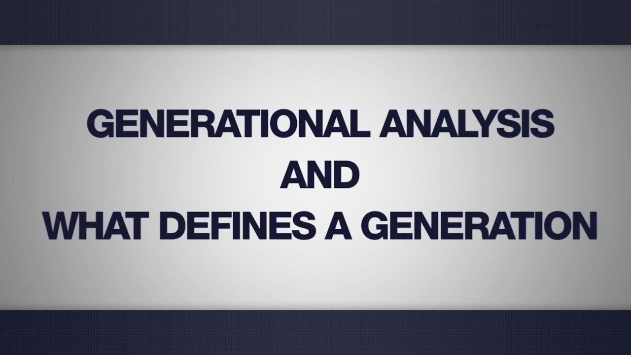 Generational Analysis & What Defines a Generation Mark McCrindle - YouTube