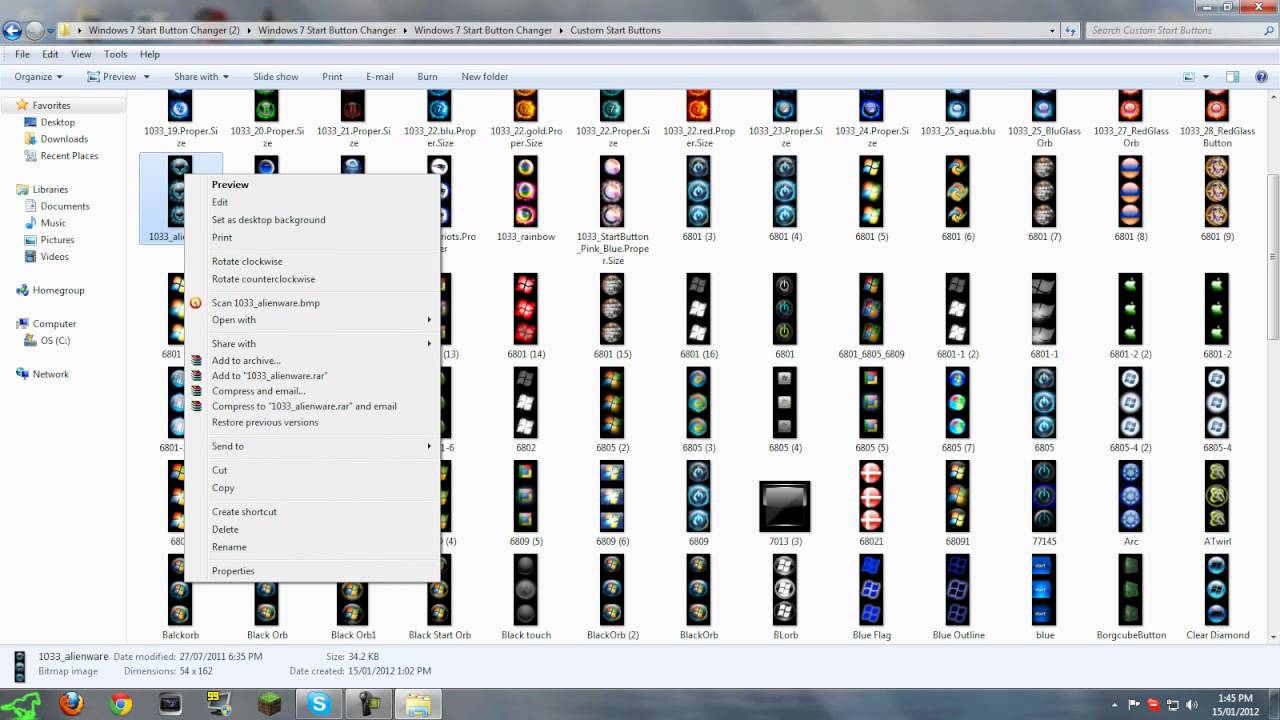 Change Windows 7 Start Button to something awesome! - YouTube