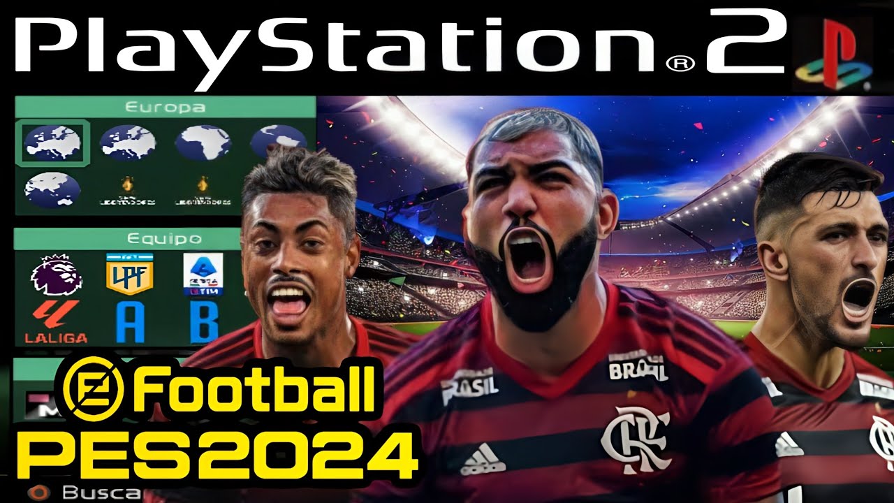 NOVO PES 2024 PS2 ISO EFOOTBALL ATUALIZADO DOWNLOAD - YouTube
