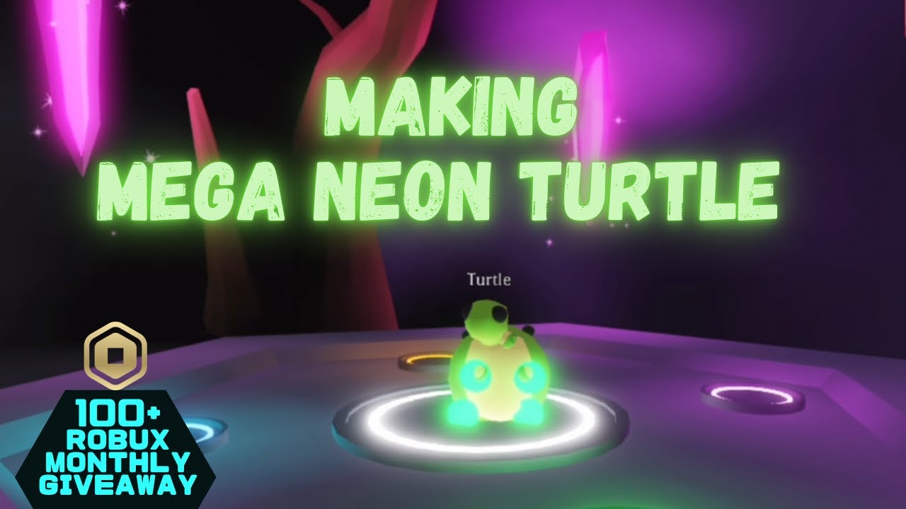 Making the MEGA NEON TURTLE 🐢🌈 in Adopt Me! - YouTube