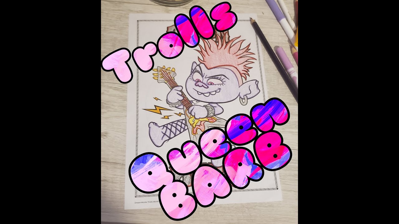 Trolls - Queen BARB Coloring Page #TROLLS - YouTube