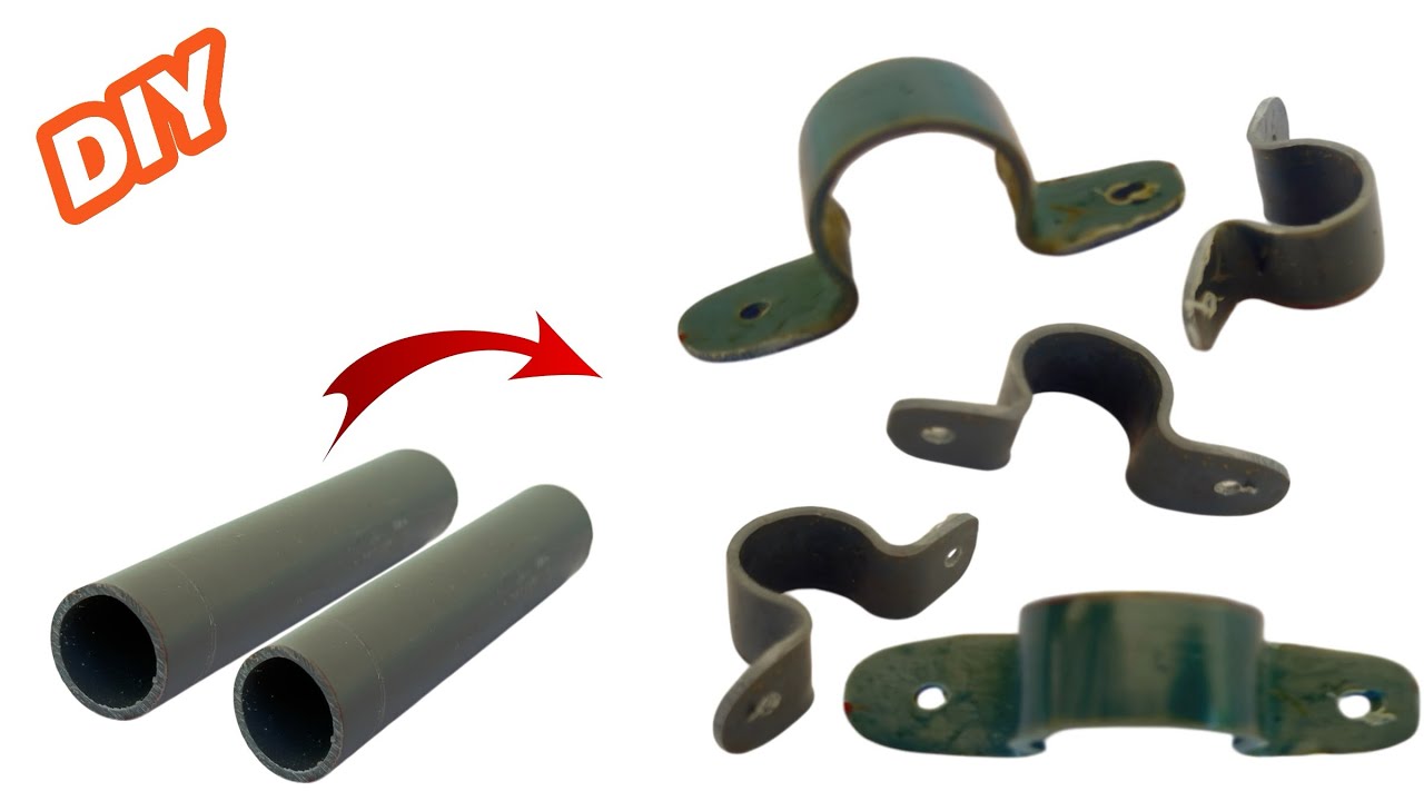 How to make an U shape pipe clamps using a PVC pipe | S-pearl - YouTube