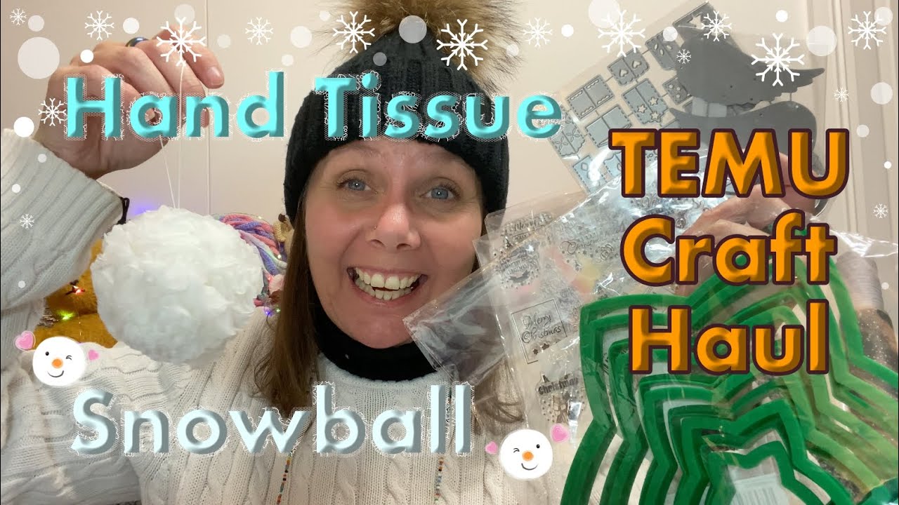Temu Craft Haul and a Hand tissue snowball - YouTube