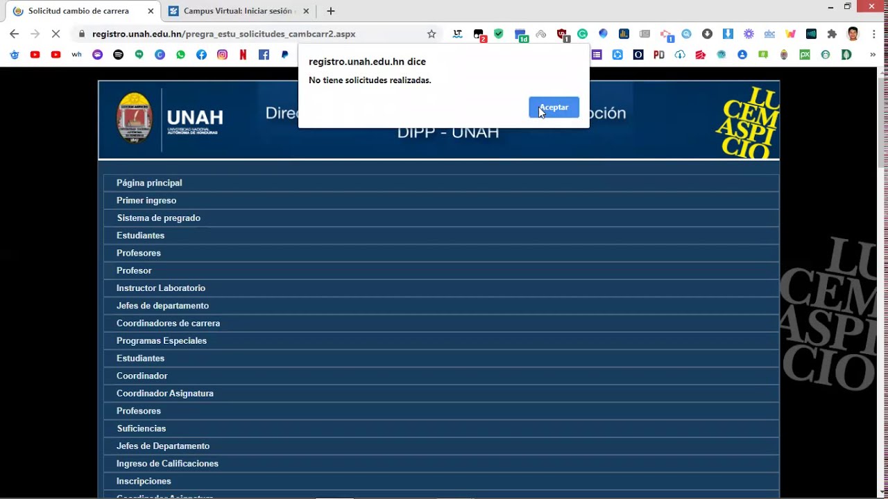 ¿Cómo se Usa la Página de Registro UNAH? (Para los de Primer Ingreso ...