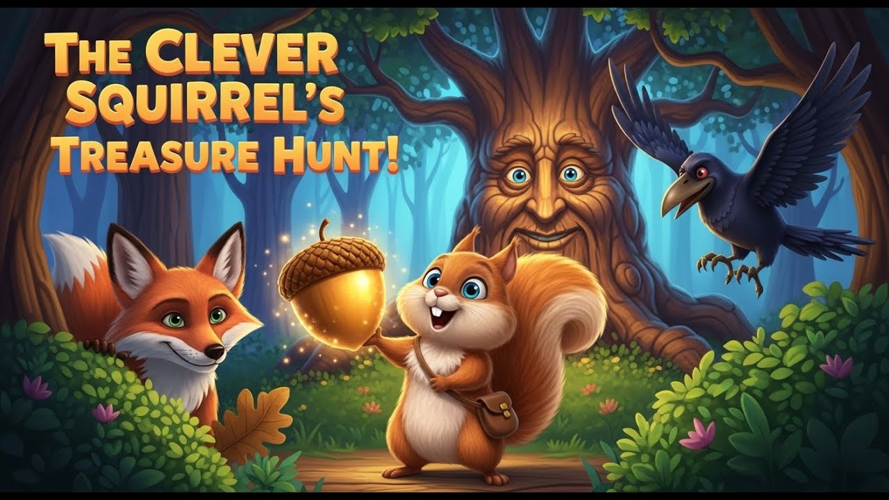 🌰 The Clever Squirrel's Acorn Treasure Hunt 🐿️ | Kids Fantasy Adventure ...