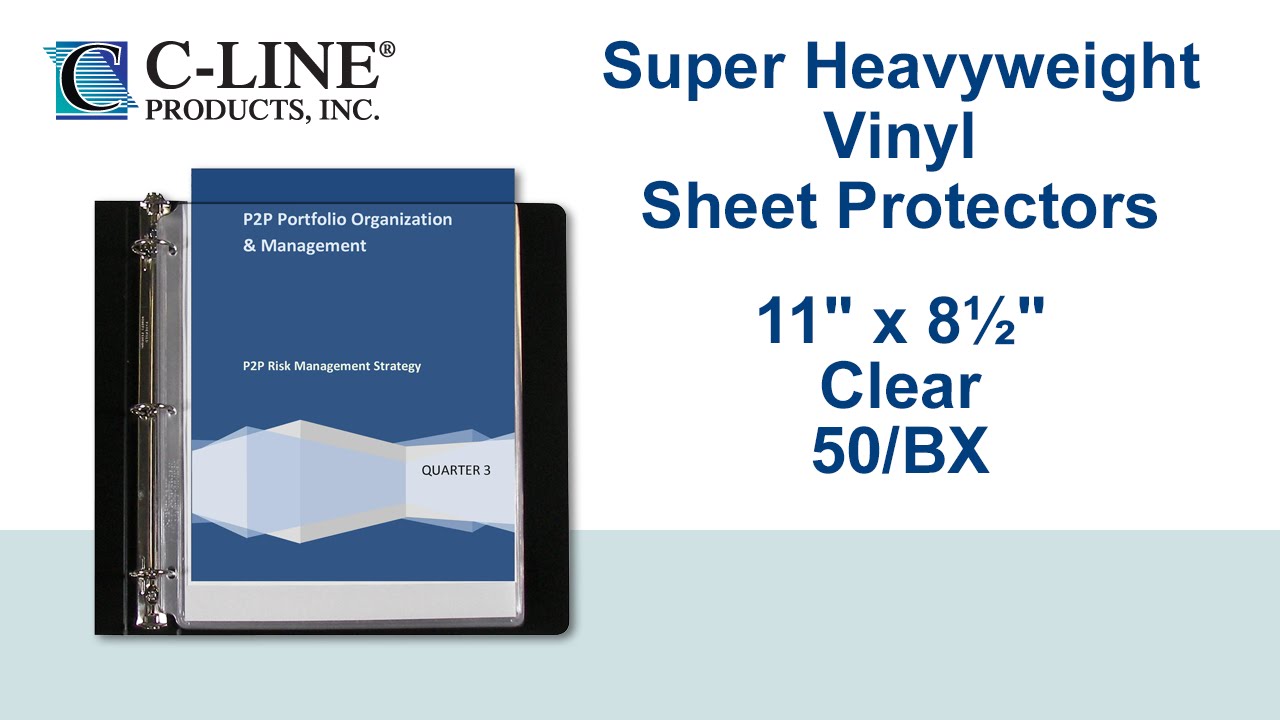 Super Heavyweight Vinyl Sheet Protectors, Top Loading, 11 x 8-1/2, 50 ...