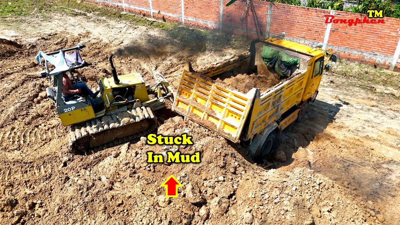 Truck Stuck in The Mud, Power Bulldozer D31P Ride on Power Wheels ...