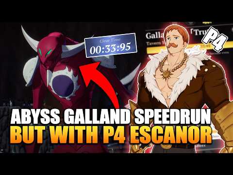 P4 Escanor Can Do This 🫨 | 33.95 Sec - Abyss Galland Speedrun | The Seven Deadly Sins: Origin