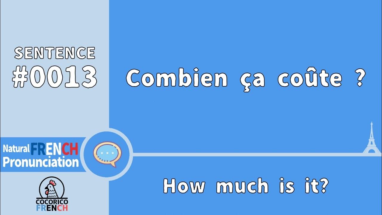 Combien ça coûte ? - Say in French (How much is it?) Sentence No. 13 ...