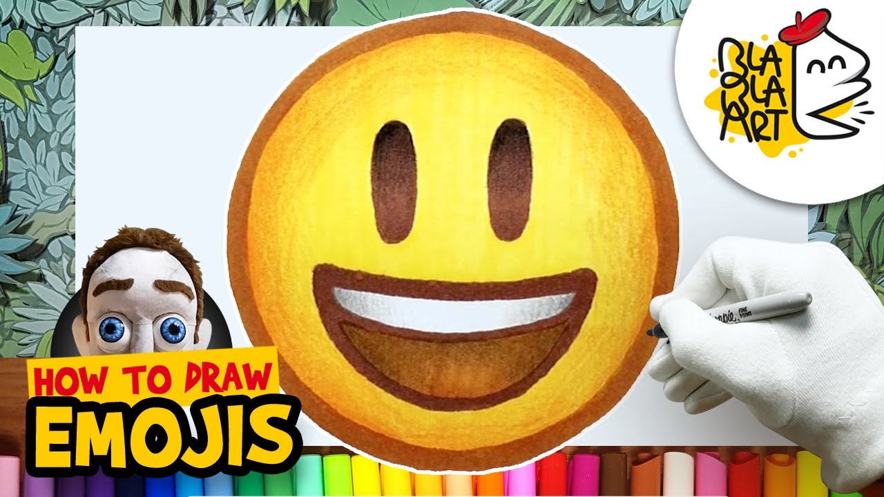 How To Draw The Smiling Emoji Beautiful Emoji Drawing Step By Step ...