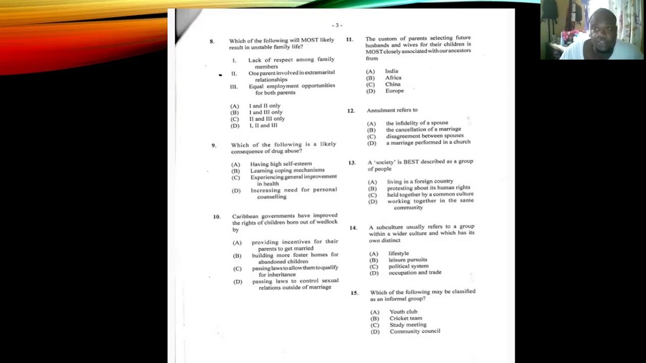 CSEC SOCIAL STUDIES MULTIPLE CHOICE QUIZ January 2018 Part 1 YouTube csec-social-studies-multiple-choice-quiz-january-2018-part-1-youtube