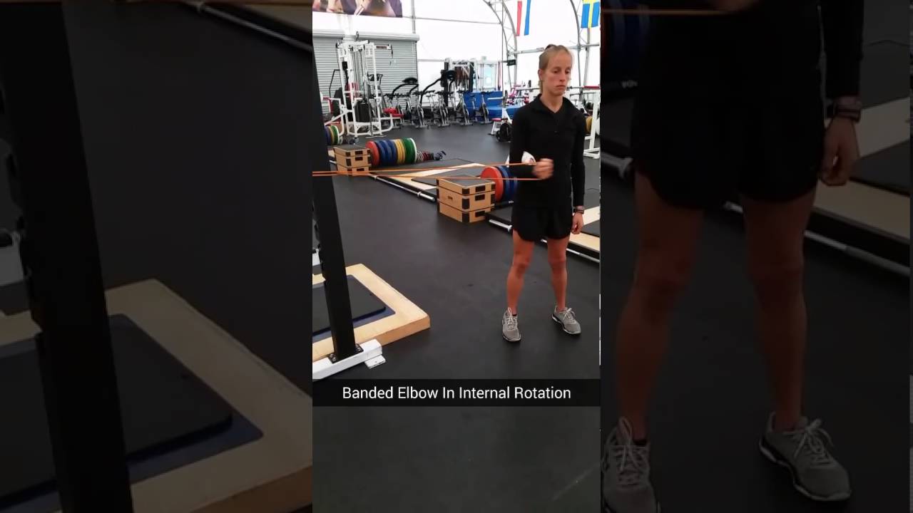 Banded Elbow Internal Rotation - YouTube