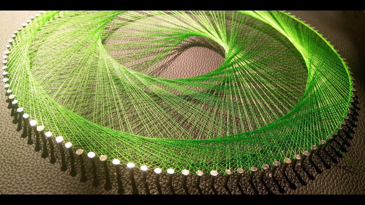 String Art | Green Whirlpool | Part 5: Step by step tutorial for doing ...