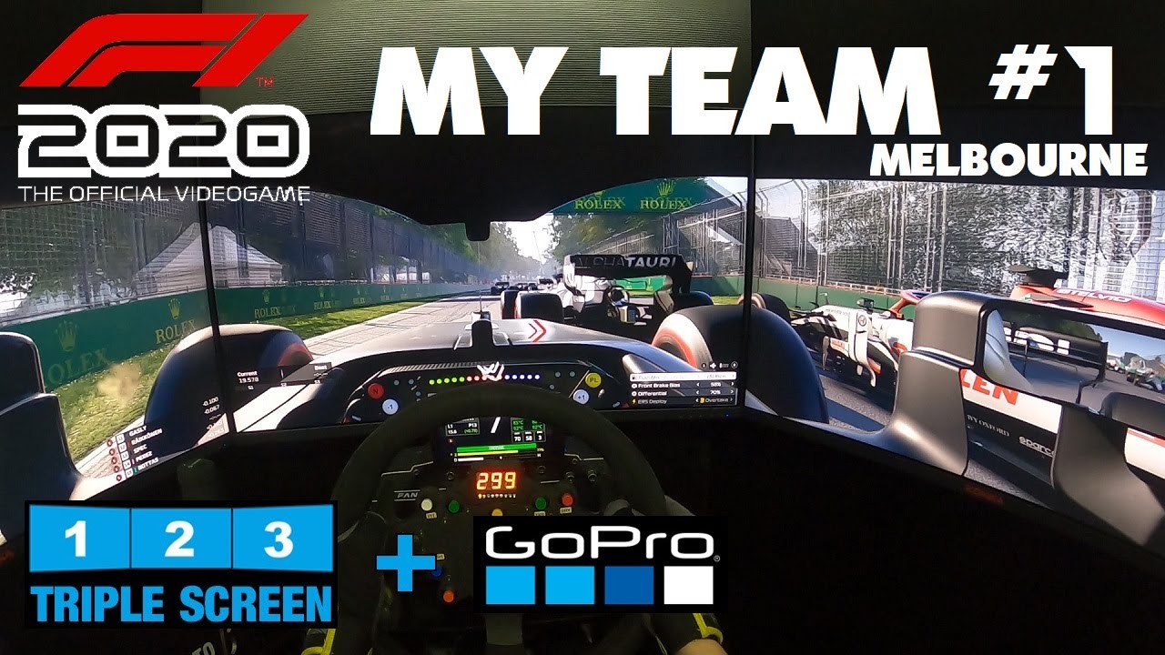 F1 2020 - Triple Screen + Wheel | MY TEAM | #1 Melbourne | No Assists ...