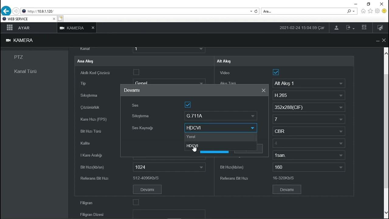 DAHUA HDCVI SES AYARI - YouTube