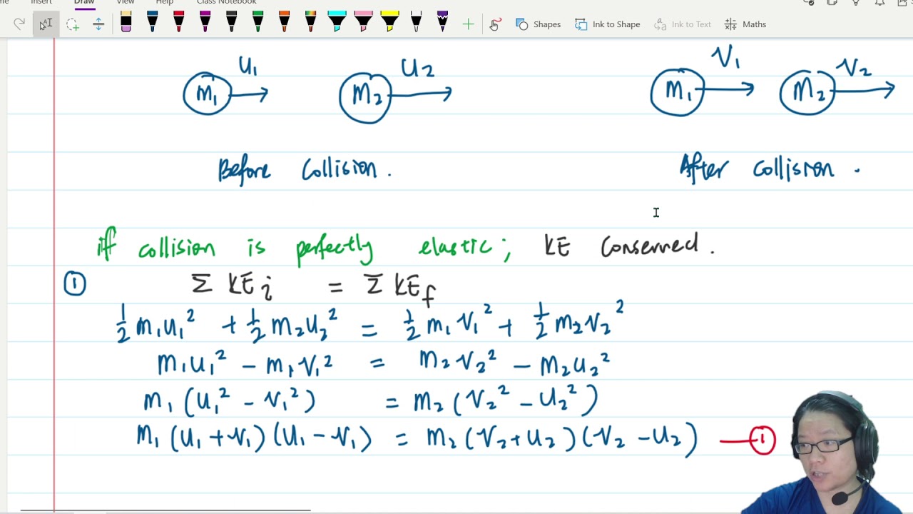 3.4c BONUS: Relative Velocity Derivation & Coefficient of Restitution ...