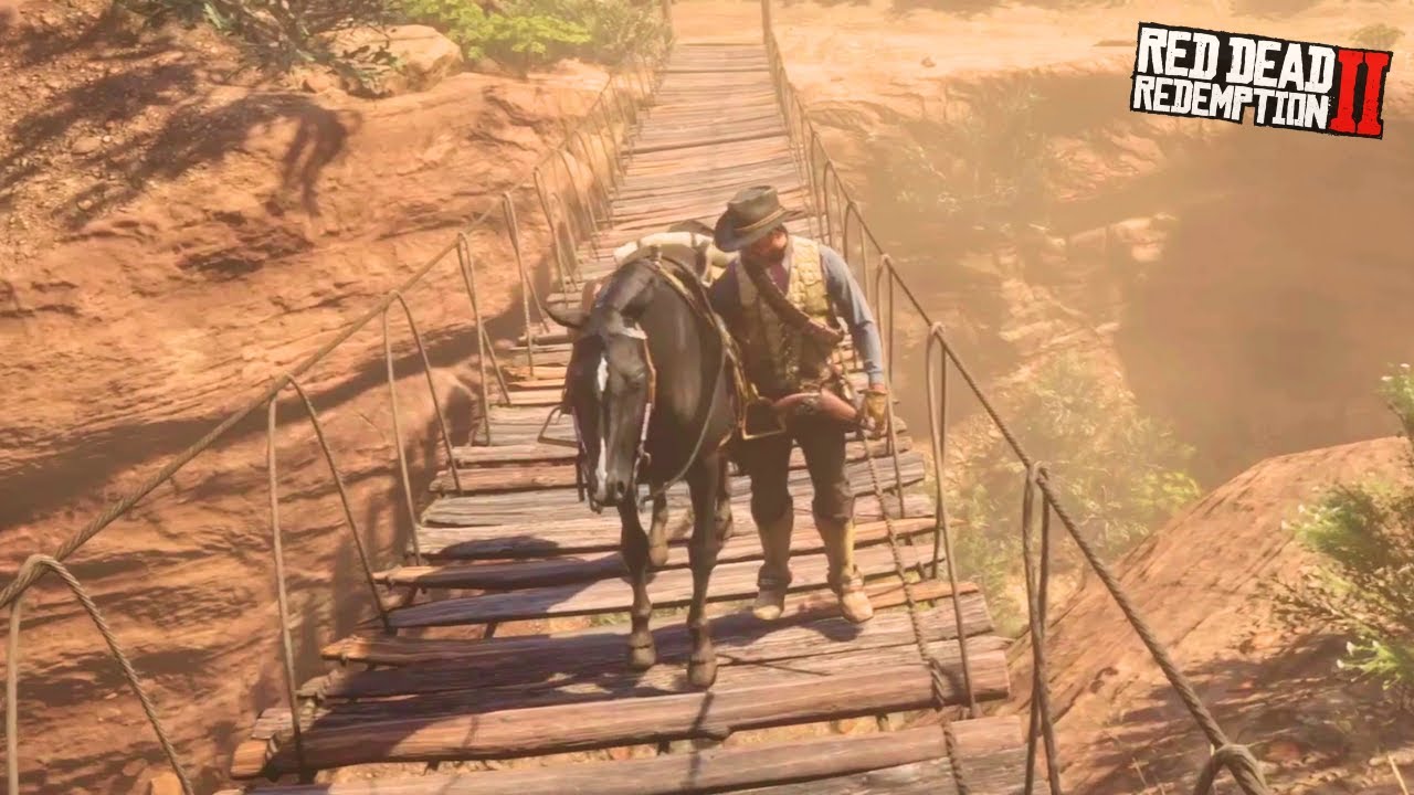 RDR2 - This Happens When You Try To Mount A Horse Across The Bridge ...