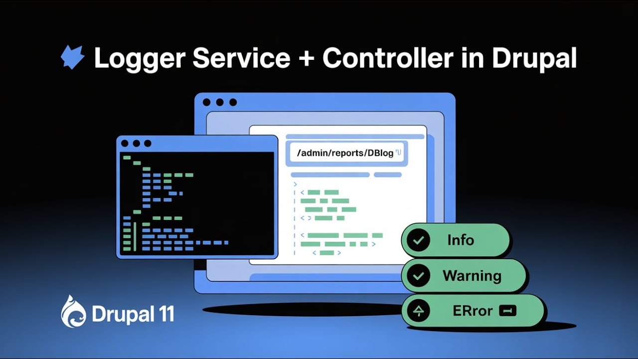 Drupal Logger Service with Controller | Step-by-Step Tutorial (Drupal 11) | Logger Service - YouTube