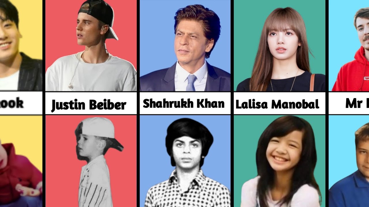 Comparison: Famous People As KIDS | #comparison - YouTube