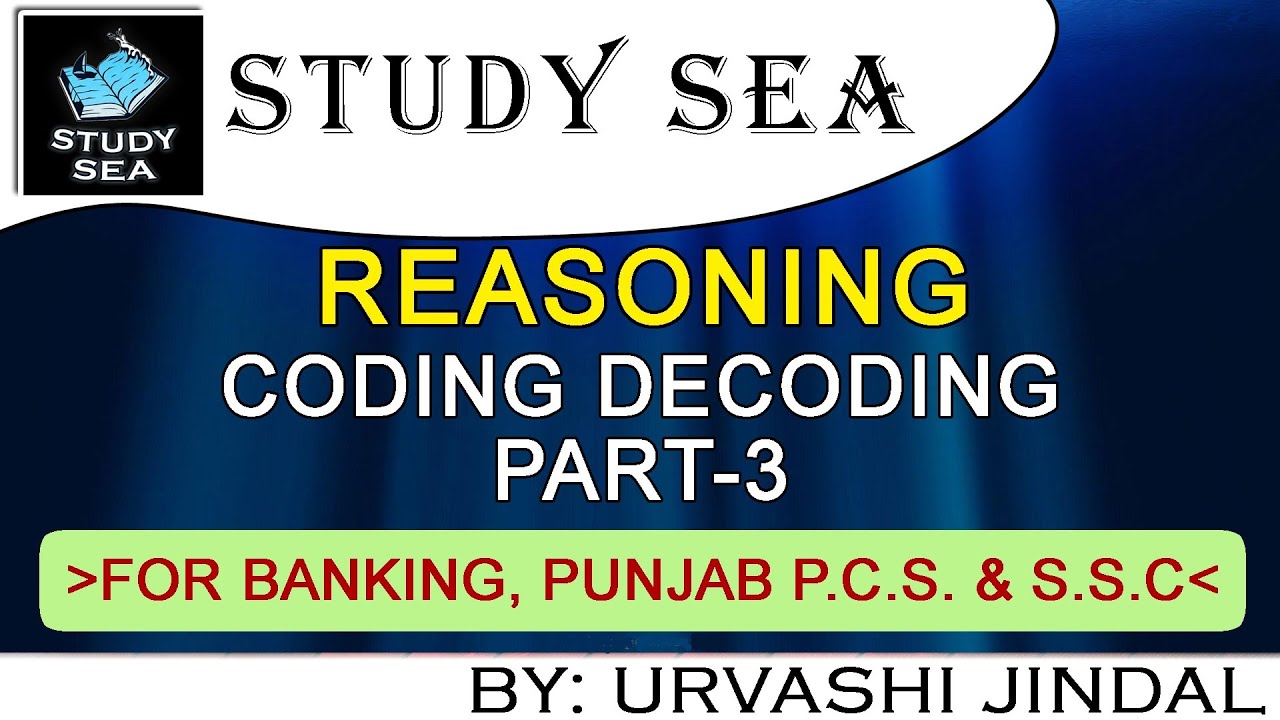Coding and Decoding tricks|Part 3|REASONING|EASY METHOD|By Urvashi ...