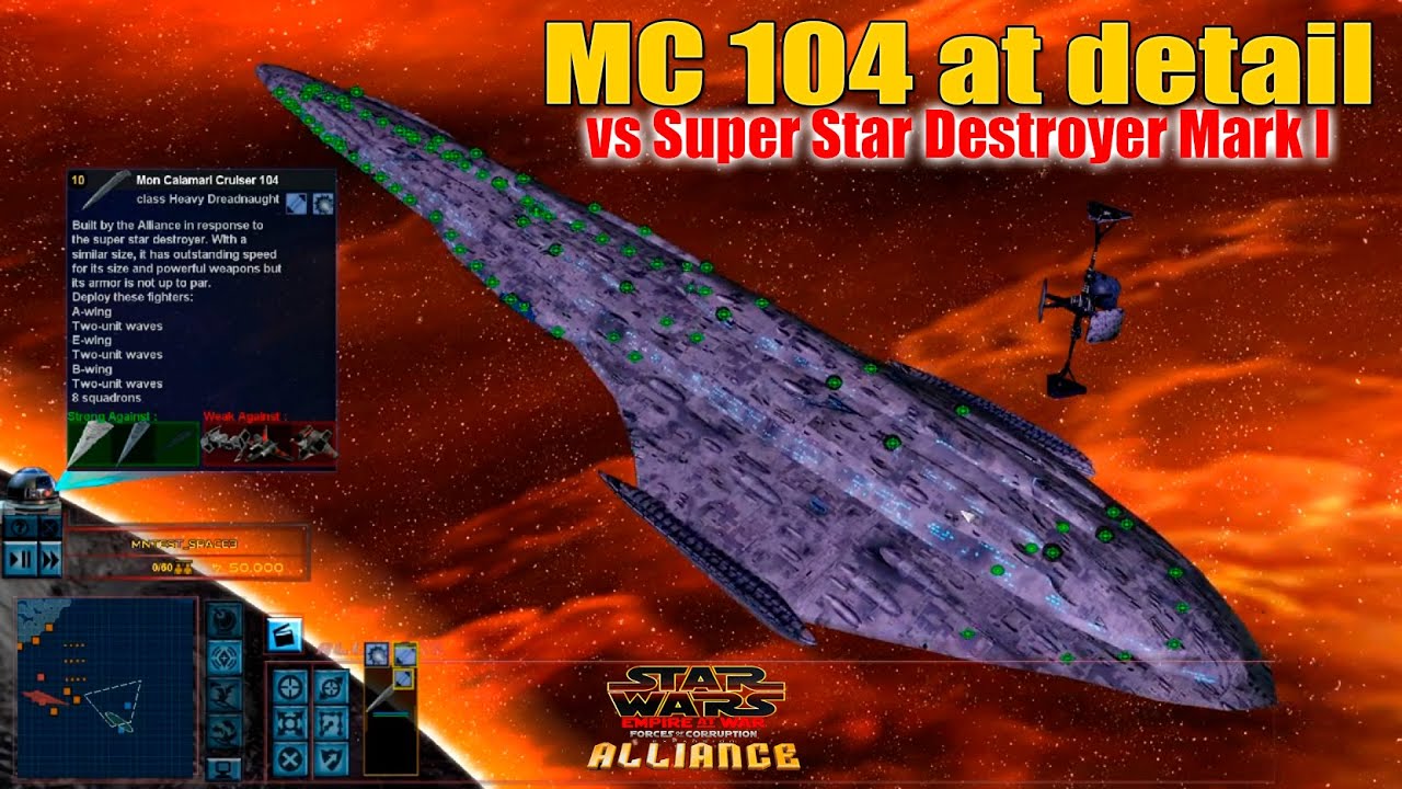 Star Wars - Mon Calamari Cruiser 104 in detail - vs SSDMKI - YouTube