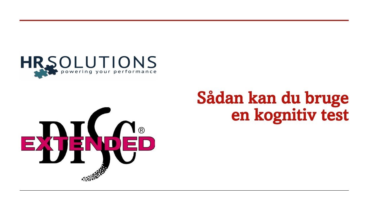 Sådan kan du bruge en kognitiv test - YouTube