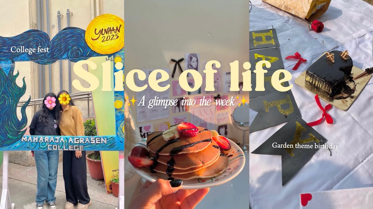 Slice of life vlog💌🧺 | Picnic theme birthday 🌷 | College fest🪩 ...