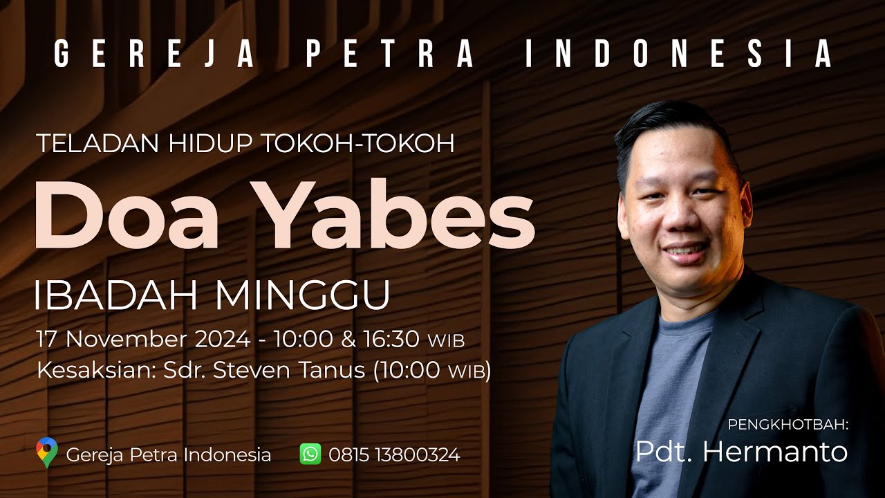 Kebaktian Gereja Petra Indonesia 17 November 2024 - YouTube
