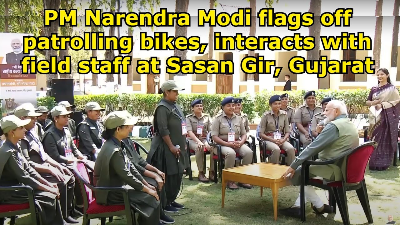 PM Narendra Modi flags off patrolling bikes, interacts with field staff ...