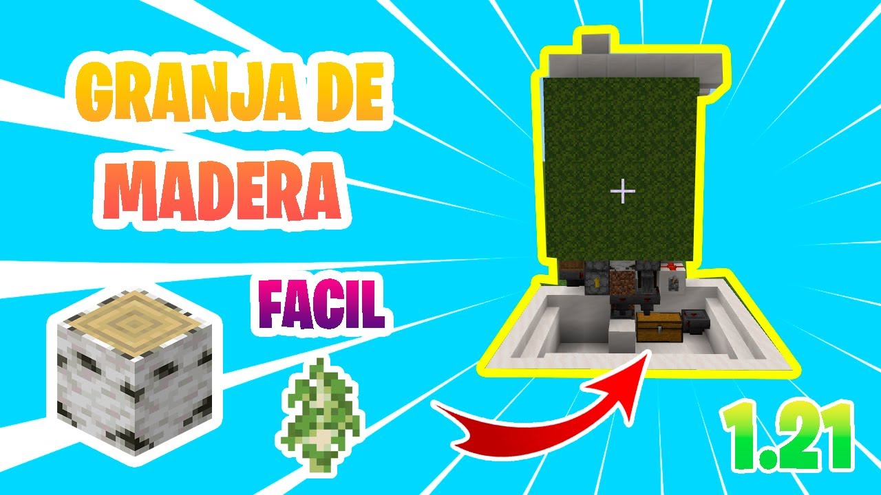MINECRAFT / GRANJA DE MADERA DE ABEDUL 1.21.11 / BEDROCK - YouTube