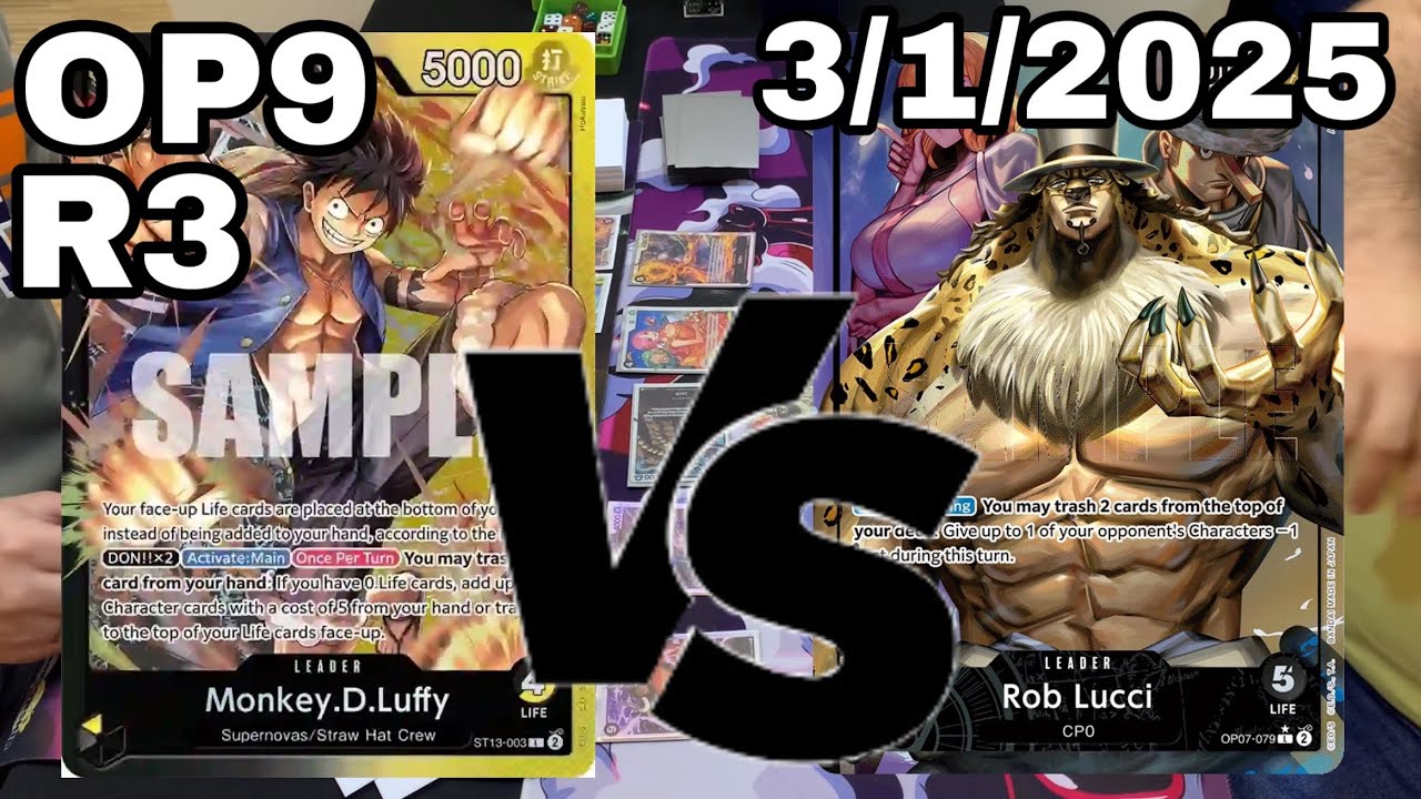 [OP9] BY Luffy vs B Lucci R3 | One Piece TCG Gameplay - YouTube