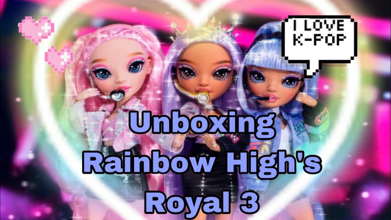 Unboxing and reviewing Rainbow High’s Royal 3 K-pop group - YouTube
