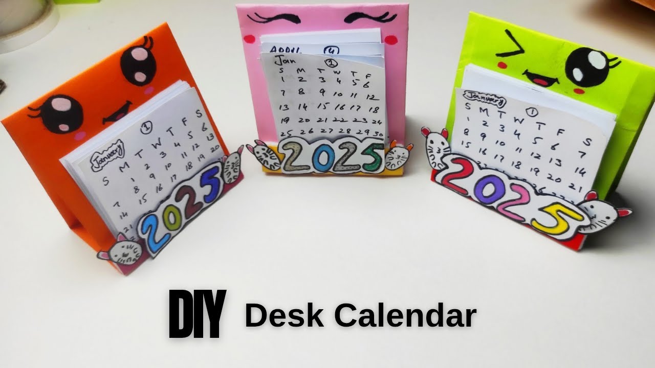 How to Make a 2025 Desk Calendar | Handmade Desk Calendar | Paper Mini ...