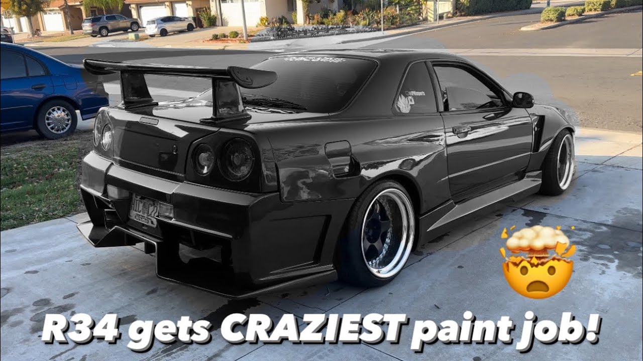 R34 is back!! CRAZIEST paint job in the world! - YouTube