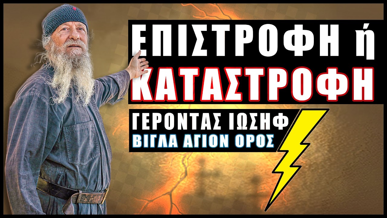 "ΕΠΙΣΤΡΟΦΗ ή ΚΑΤΑΣΤΡΟΦΗ..." Γέροντας ΙΩΣΗΦ Βιγλιώτης | Άγιον Όρος ...