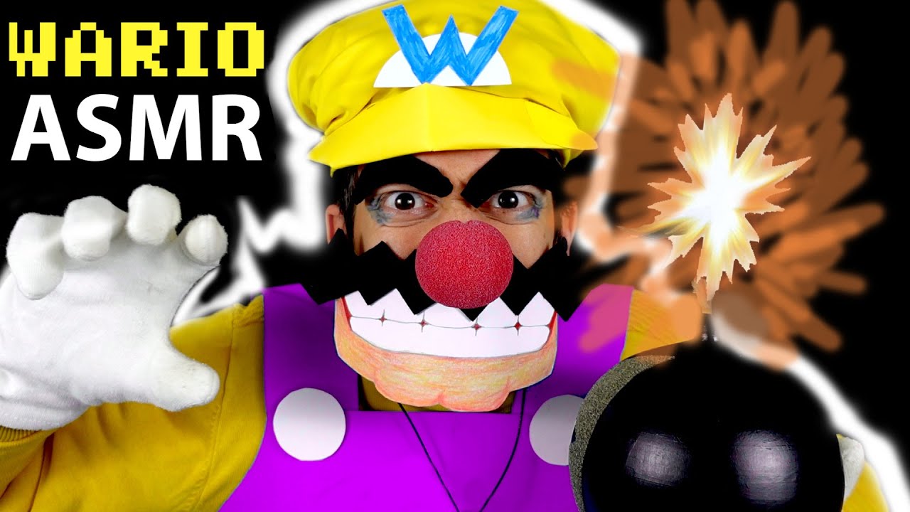 ASMR| SUPERMARIO Wario Cosplay ASMR (Crinkle Sounds, Mic Brush) (ITA ...