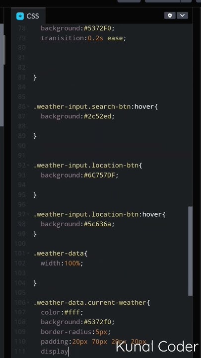 How To Make Advance Weather App Using Html Css And Javascript Kunalcoder45 Programing Html