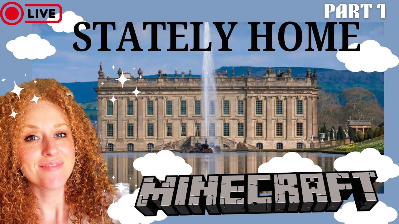 MINECRAFT LIVE - BUILDING A STATELY HOME - YouTube