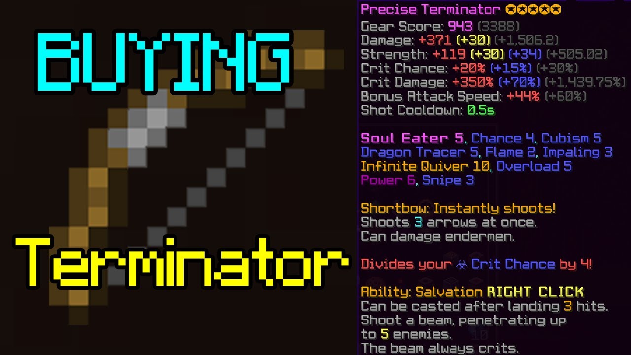 You purchased Precise Terminator for 550,000,000 coins | Hypixel ...