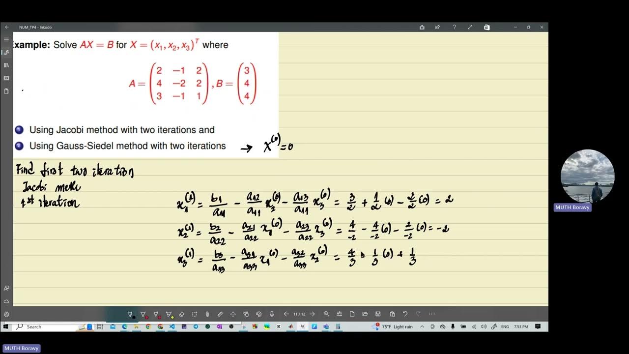 NUM - TP5 - Solving Linear System of Equation Part 4 - YouTube