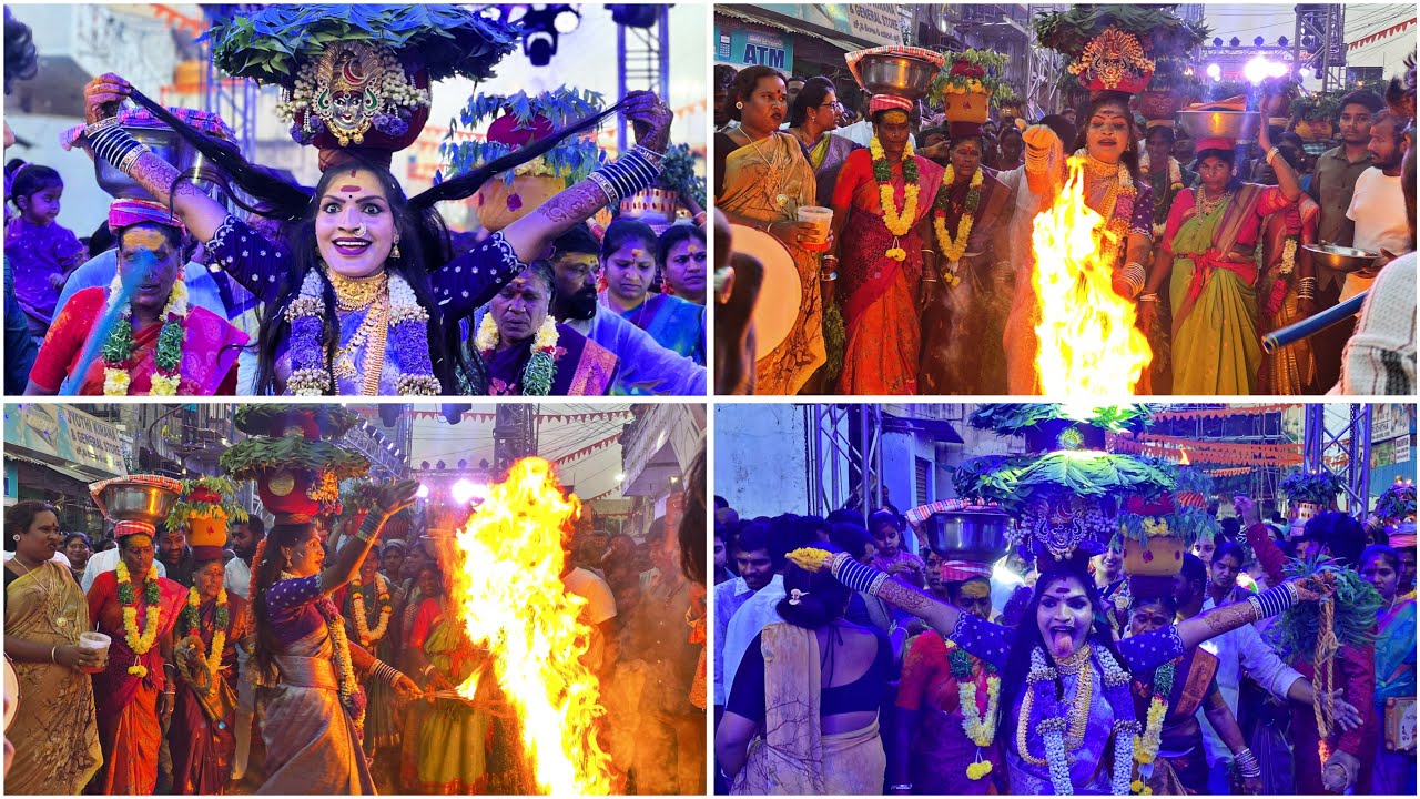 Pavani Bonam Dance 2025 At Chilkur Sri Renuka Yellamma Bonala Jatara ...