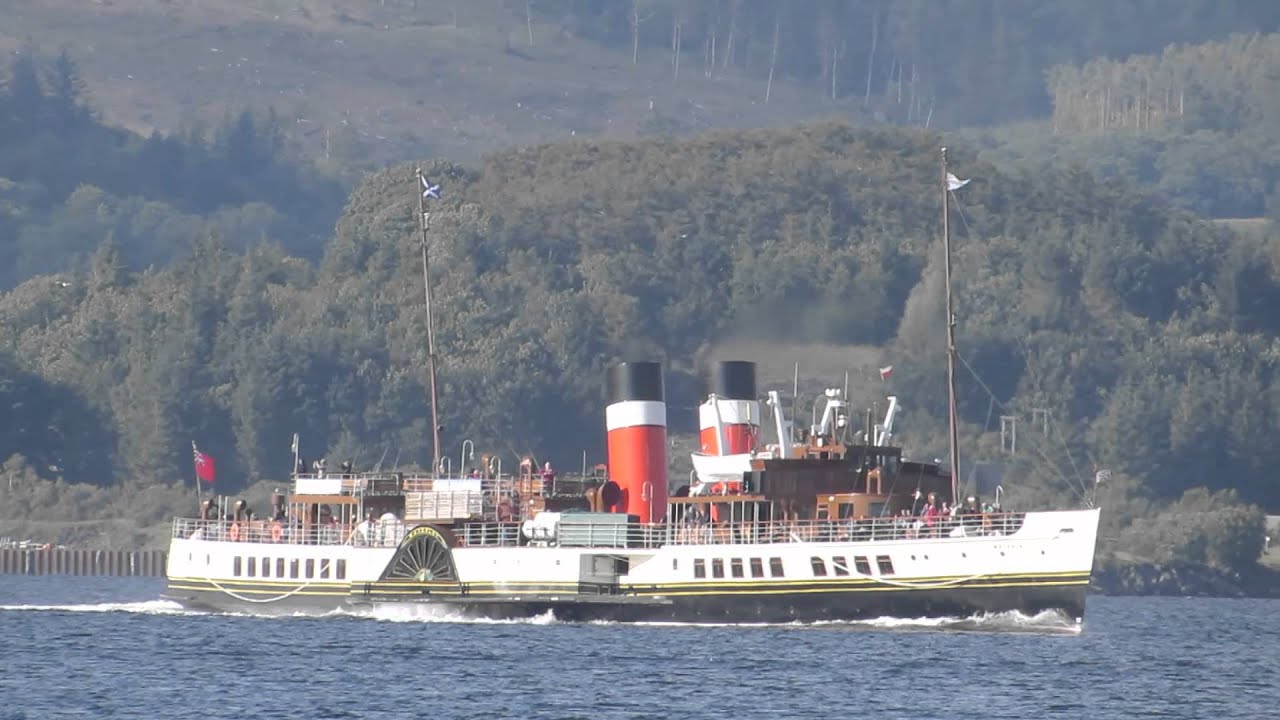 The Waverley paddle Steamer at Rothesay - YouTube