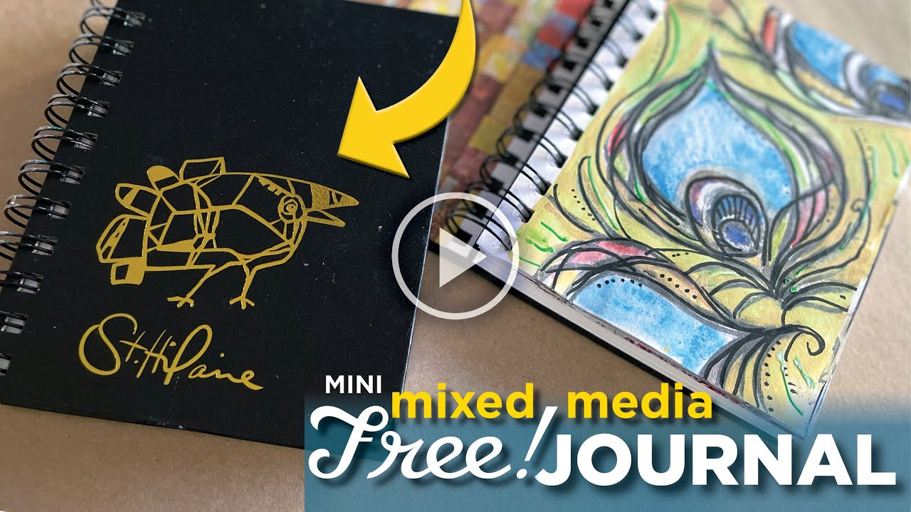 FUN with a FREE Mixed Media Journal!–Tutorial Tidbits - YouTube