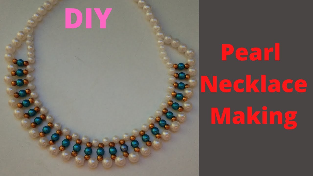 DIY PEARL NECKLACE MAKING IDEAS HOW TO MAKE PEARL NECKLACE AT HOME My Home Crafts diy-pearl-necklace-making-ideas-how-to-make-pearl-necklace-at-home-my-home-crafts