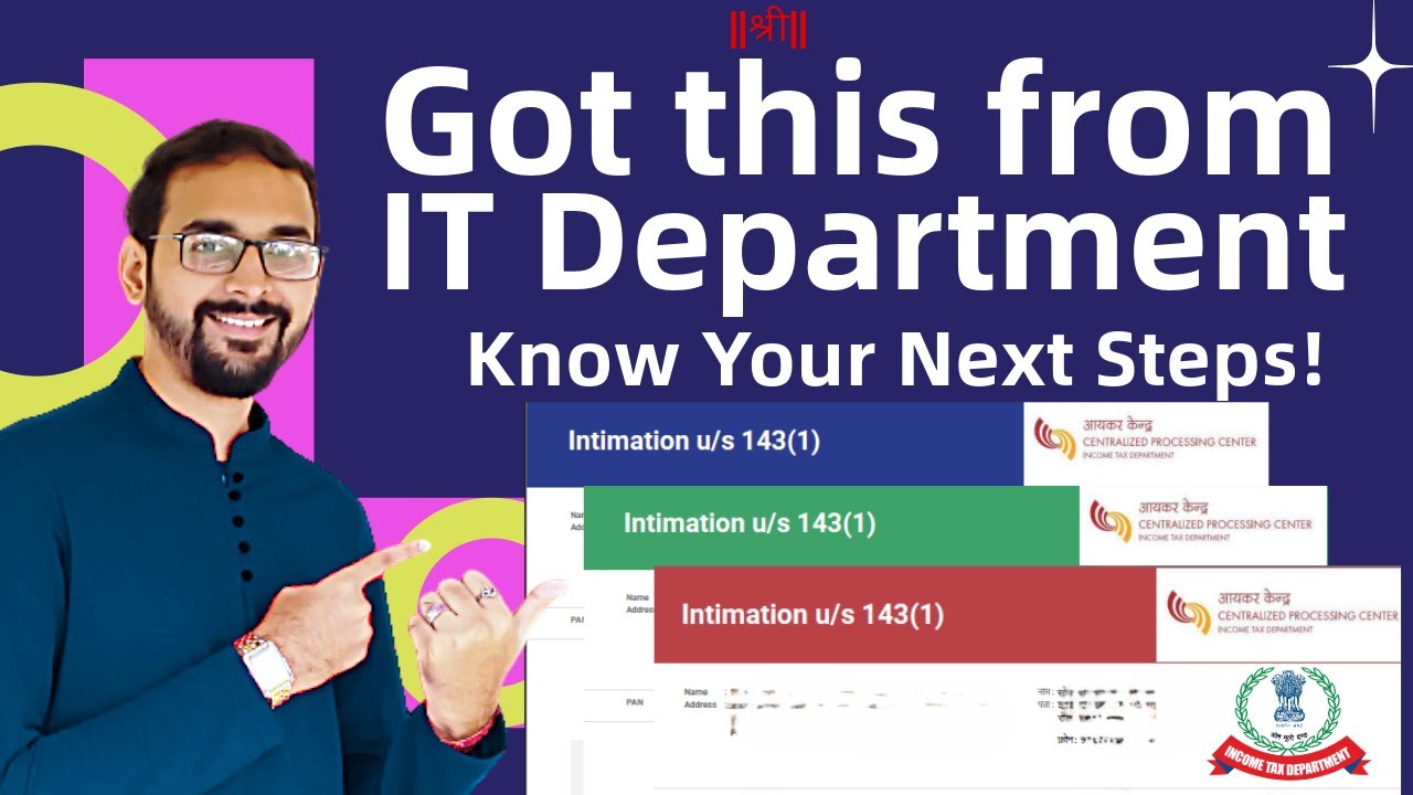 Income Tax Intimation u/s 143(1) Explained! What to Do Next? - YouTube