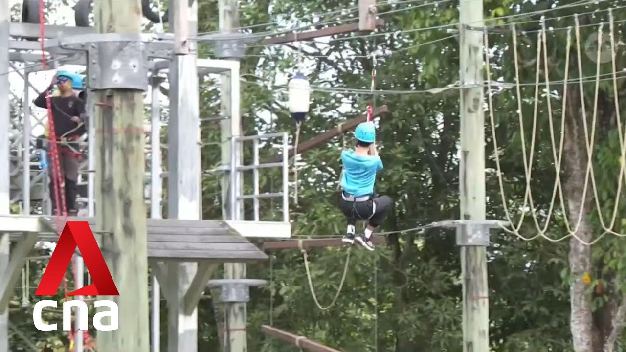 High-element outdoor activities return after 2-year break - YouTube