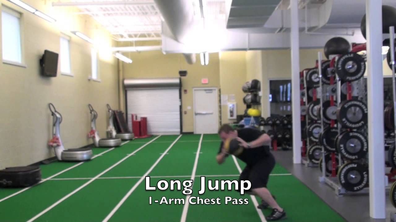 Long Jump 1 Arm Chest Pass - YouTube