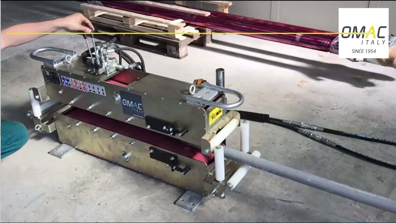 Cable-pusher machine by Omac Italy - YouTube