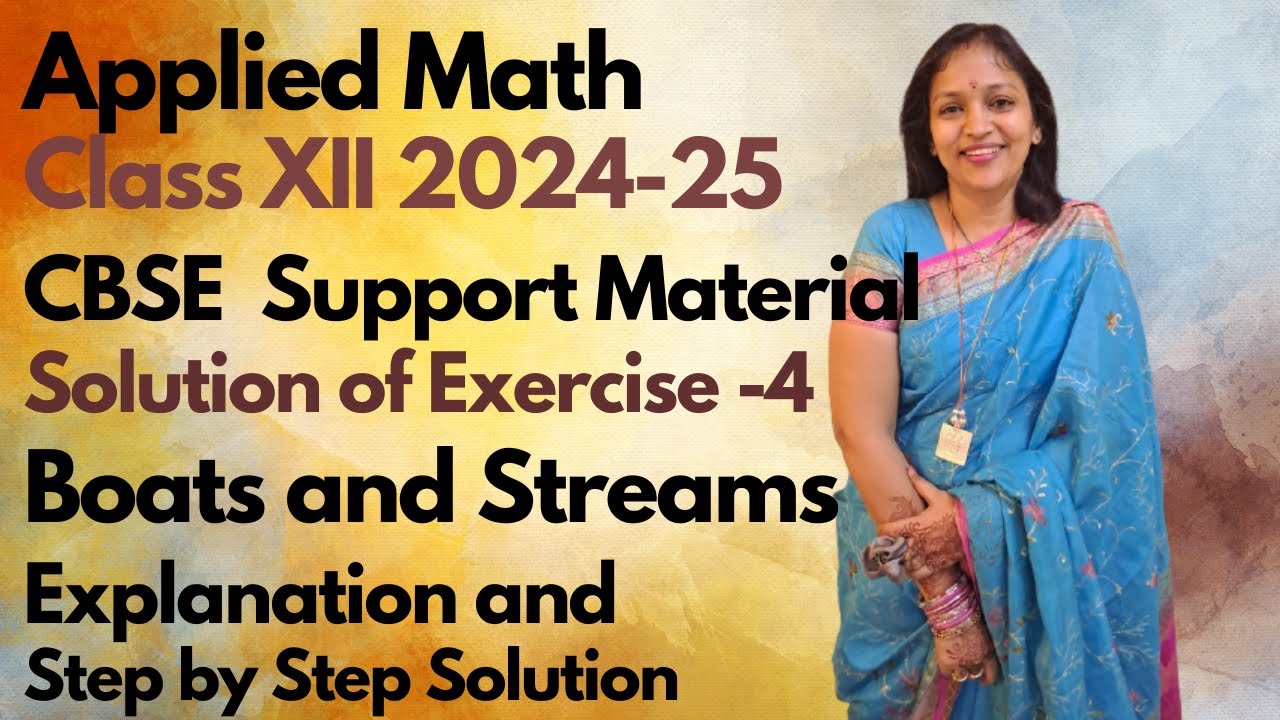CBSE support material class 12 Applied Math, boats and streams, concept ...